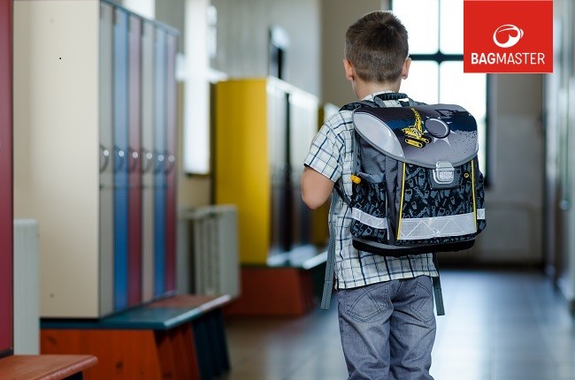 Školní aktovka pro kluky s jeřábem a bagrem | Bagmaster.hu